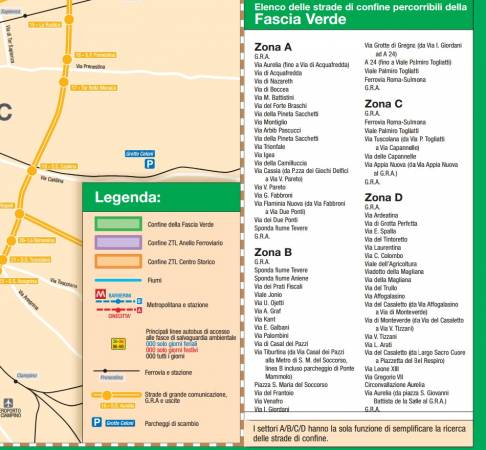 Roma, blocco traffico domenica: dove, chi, mappa Fascia Verde